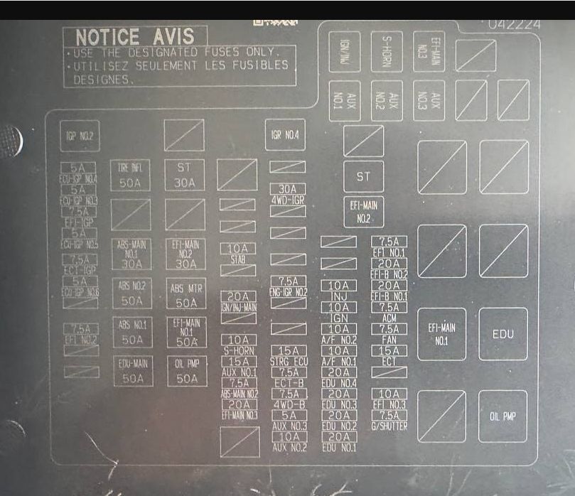 Toyota Pickup Fuse Box Diagram